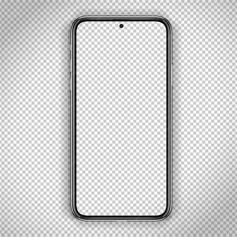 빈 디스플레이가 있는 스마트 폰 프레임 격리된 휴대폰 전면 프레임 3d 아이소메트릭 그림 전화 스마트폰 현실적인 모형 장치가 Ui Ux 프레젠테이션 템플릿을 위해 모의