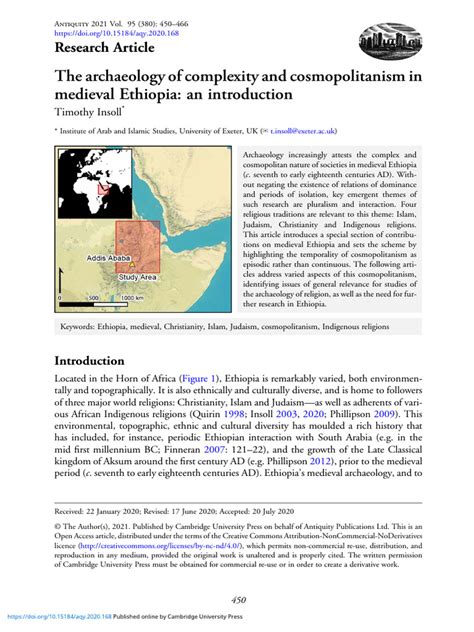 The Archaeology Of Complexity And Cosmopolitanism In Medieval Ethiopia An Introduction Pdf