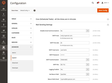 Magento 2 Extensions Custom Smtp Configuration