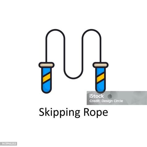 로프 벡터를 건너 뛰면 윤곽선 아이콘 디자인 그림이 채워집니다 흰색 배경 Eps 10 파일에 스포츠 및 수상 기호 단일 객체에 대한 스톡 벡터 아트 및 기타 이미지 Istock