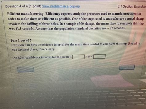 solved question 4 of 4 1 point view problem in a pop up