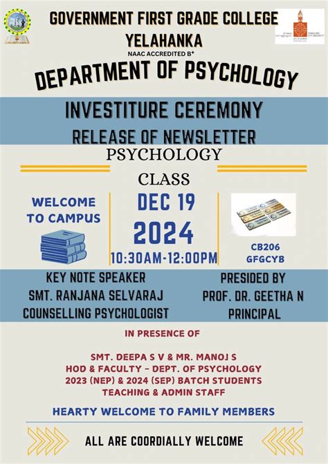 Deepa S V On Linkedin 19th December 2024 A Special Day To The Department Of Psychology