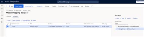 validate electronic reporting on execution and show errors or warnings