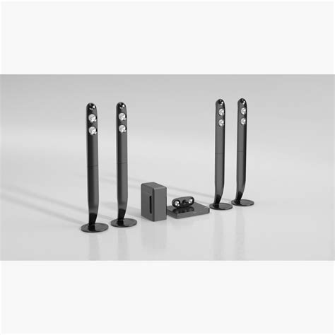 Modern Speaker System Setup 3d Model Download Audio Devices On