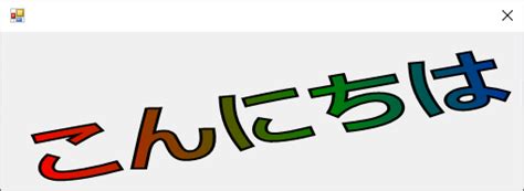 文字を回転や拡大を施して描画する