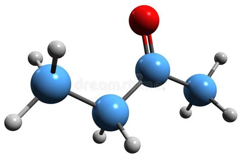 Butanone Molecule Structural Chemical Formula 43 Off