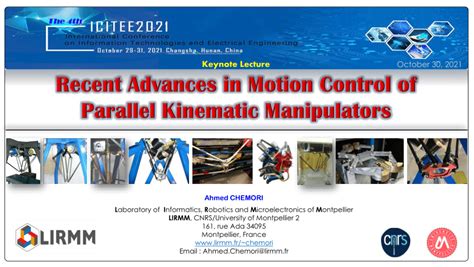 Pdf Recent Advances In Motion Control Of Parallel Kinematic Manipulators