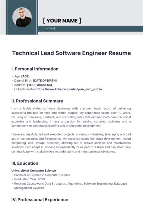 Free Software Engineer Resume Templates To Edit Online And Download