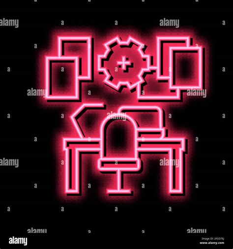 workplace organisation color icon vector illustration sign stock vector image and art alamy