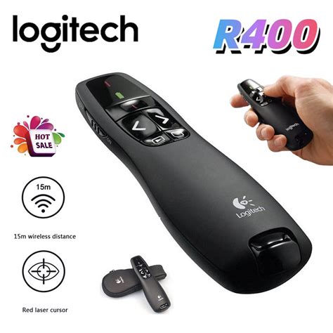 Logitech R400 Wireless Presenter Red Laser Pointer 2 4ghz Remote Control Pointer Pen For Ppt