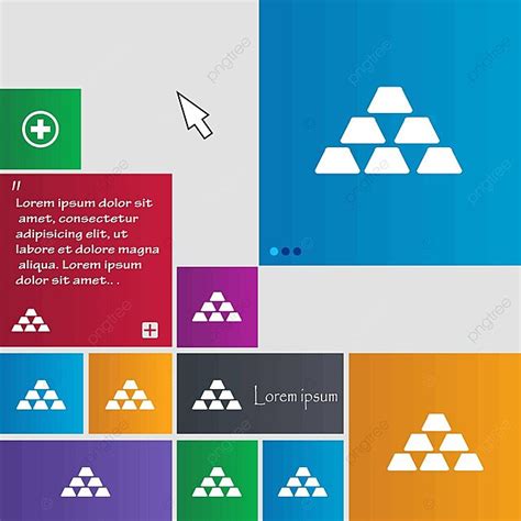 Vector Gold Buttons With Cursor Pointer For A Modern Website Interface Vector White Metal