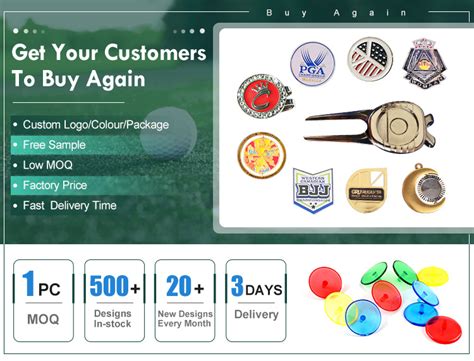 Custom Golf Accessories Multifunctional Divot Repair Tool Ball Marker Golf Divot Tool Golf Cigar