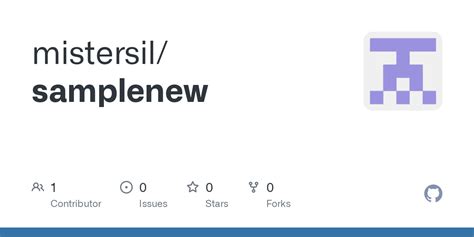 Github Mistersil Samplenew