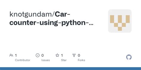 Github Knotgundamcar Counter Using Python Opencv