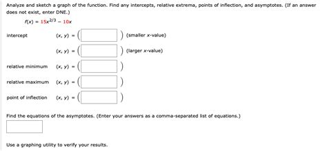 Answered Analyze And Sketch A Graph Of The Function Find Any