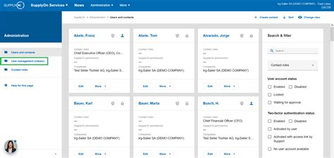 User Account Creation Supplyon Support Center