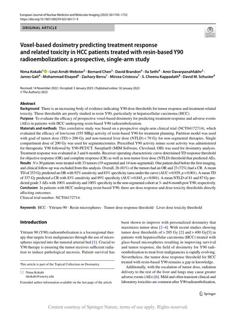 Pdf Voxel Based Dosimetry Predicting Treatment Response And Related
