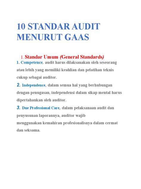 10 Standard Auditing Pdf