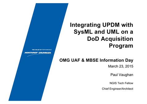 Pdf Integrating Updm With Sysml And Uml On A Dod Omg
