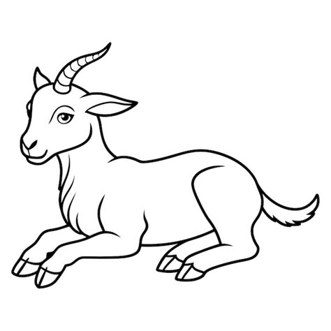 Premium Vector Fainting Goat Lies Icon Vector