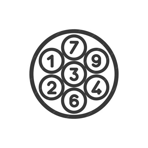Circular Arrangement Of Numbered Circles Premium Ai Generated Vector