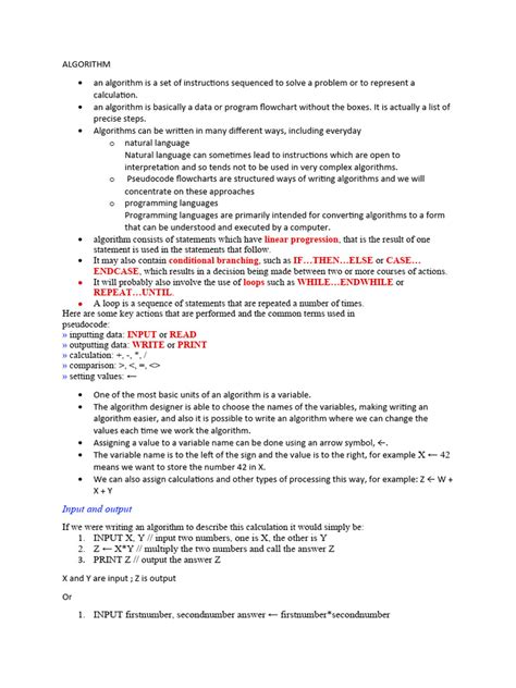 Algorithm Pdf