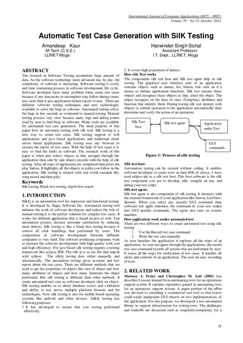 Pdf Automatic Test Case Generation With Silk Testing