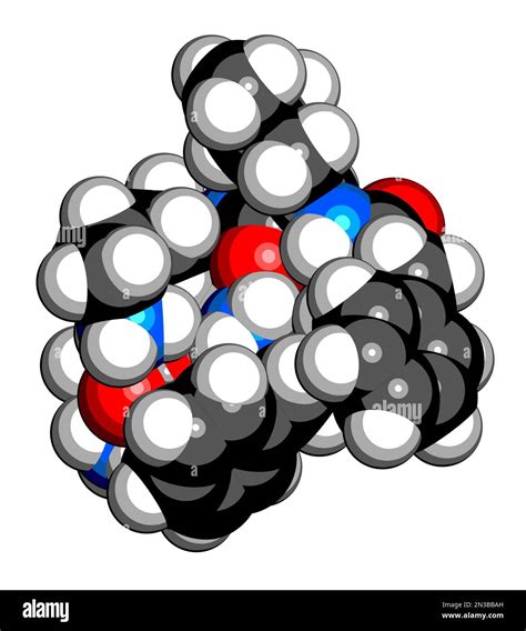 Difelikefalin Drug Molecule 3d Rendering Atoms Are Represented As Spheres With Conventional