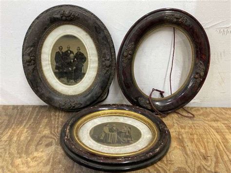 3 Antique Wood Frames 2 With Pictures 7b Lil Dusty Online Auctions