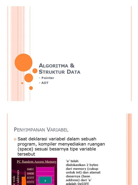 Pdf Algoritma And Struktur Data Materi Pointer Dokumentips
