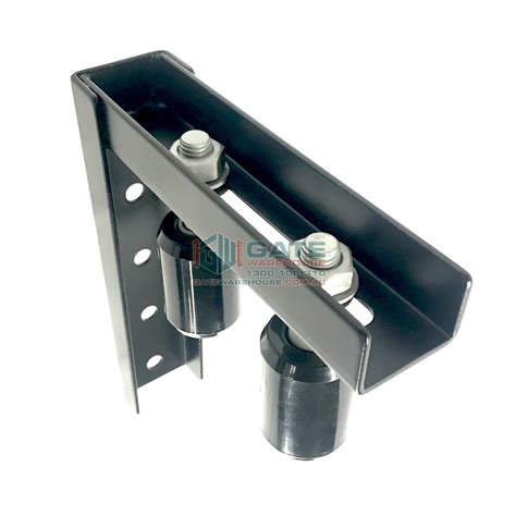 Nylon Guide Roller 40x60mm And Steel Bracket Set For Sliding Gate Black Gate Warehouse