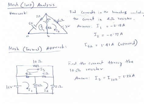 Solved Mesh Loop Analysis Homework Find Currents In The