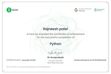 Pythonprogrammer Guvi Saksham Goswami