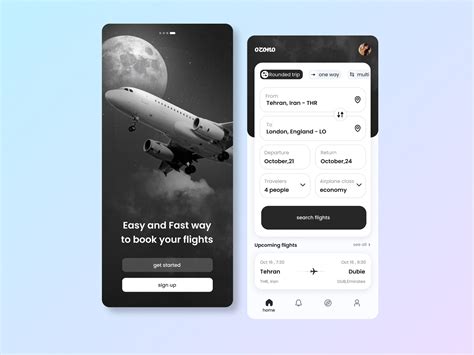 flight app ui design by shaswar on dribbble