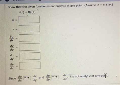 solved show that the given function is not analytic at any
