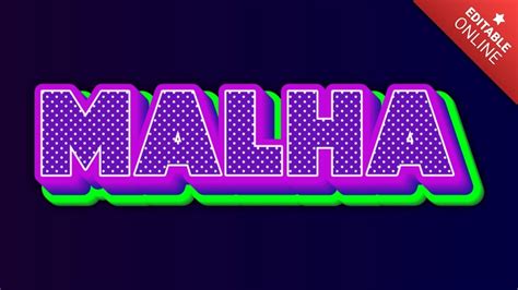 Malha Vintage Pop Art Retro 3d Text Effect Generator