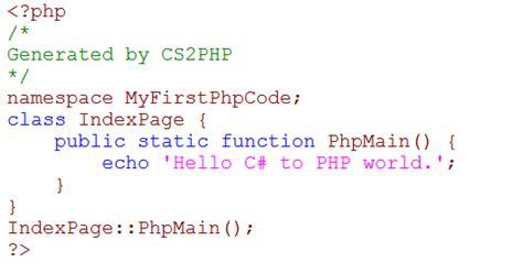 How To Begin C To Php Converter