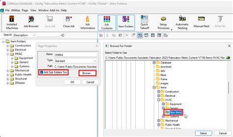 How To Add A Folder In The Item Folders In Fabrication