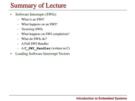 Ppt Arm Exception Handling And Software Interrupts Swi Powerpoint
