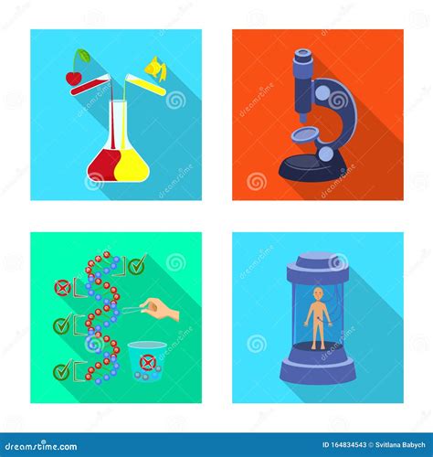 Vector Design Of Test And Synthetic Icon Collection Of Test And