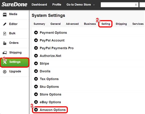 amazon settings guide suredone