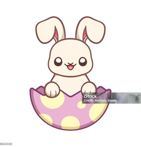 금이 간 달걀 안에 부활절 토끼 귀여운 만화 일러스트 레이 션 4월에 대한 스톡 벡터 아트 및 기타 이미지 4월 검색