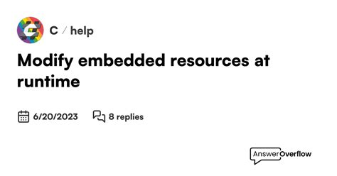 Modify Embedded Resources At Runtime C