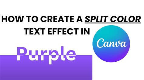 How to Create a Split Color Text Effect in Canva - YouTube