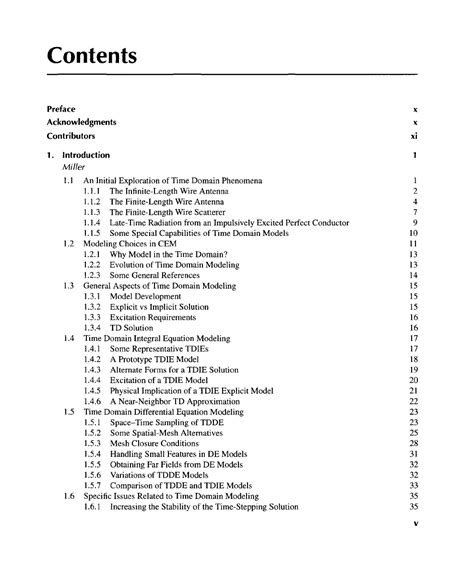 Contents Time Domain Electromagnetics Book