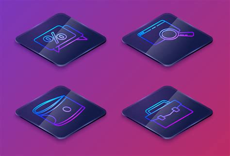 설정 등색 선 할인 태그 종이 돈 현금을 스택 브라우저 창및 서류 가방에서 검색 파란색 정사각형 버튼 벡터 3차원 형태에 대한 스톡 벡터 아트 및 기타 이미지 Istock