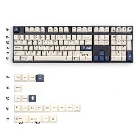 Gmk Seafarer Keycaps Cherry Profile 129 Keys Pbt Dye Sub Etsy Pbt Profile Submarine