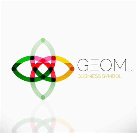 Premium Vector Logo Linear Abstract Geometric Icon
