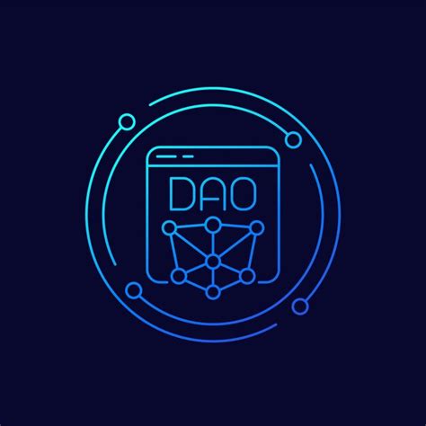 Premium Vector Dao Icon Decentralized Autonomous Organisation Linear Design