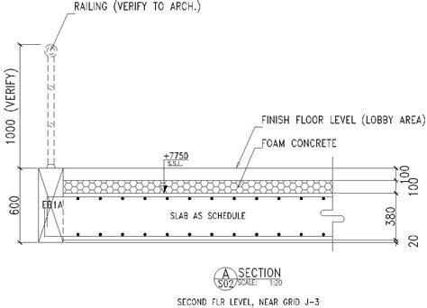 railing section drawing of autocad dwg file